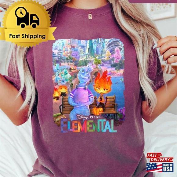 Tops | Retro Disney Elemental 223 Shirt Pixar Ember Wade Clod Grale 1 ...